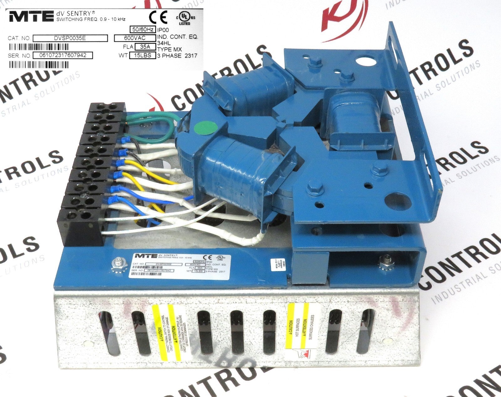 MTE DVSP0035E dV Sentry Filter 600V 35A 3-Phase IP00 Ind. Control Eq