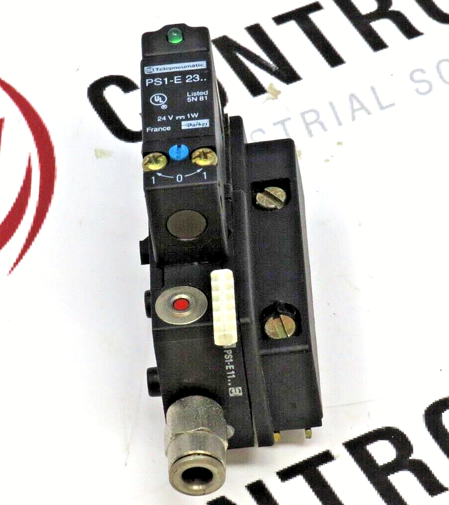 Parker Telepneumatic PS1-E23 Solenoid Valve with PS1-E11 Manifold Base