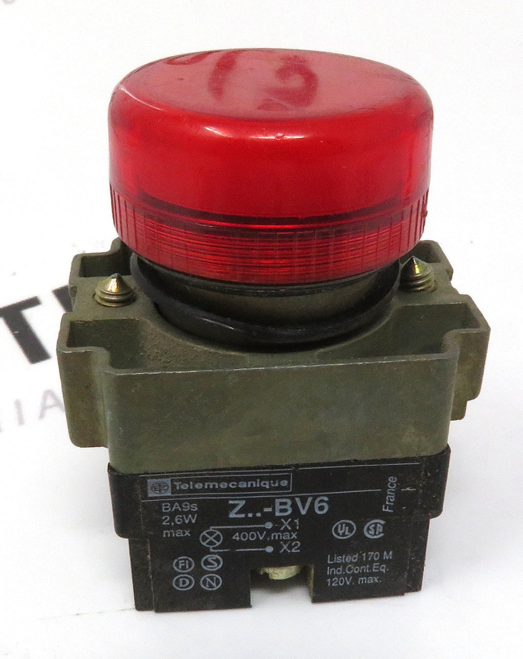 Schneider Electric Telemecanique ZBV6 with Red Indicator Light 2.6W 40